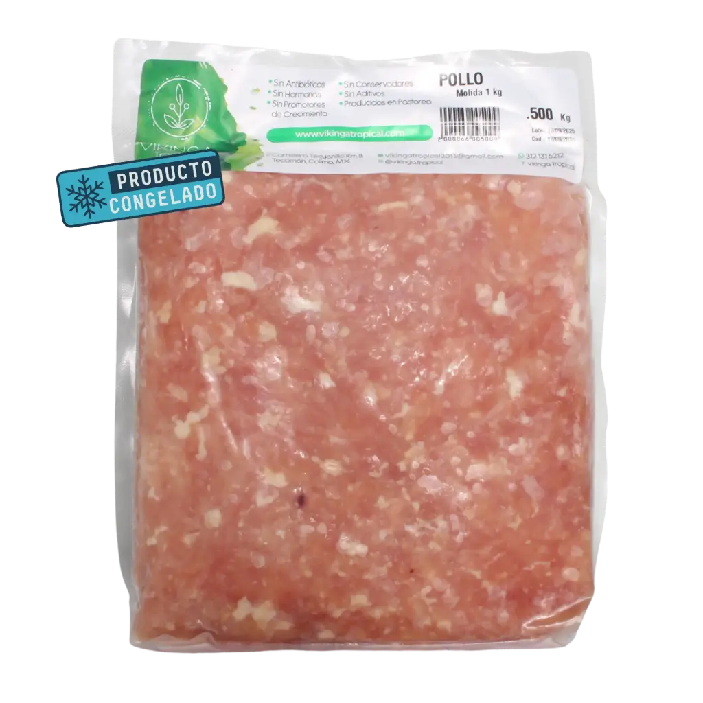 Molida de Pollo Libre Pastoreo 500gr Congelado Vikinga Tropical | Hortú MTY
